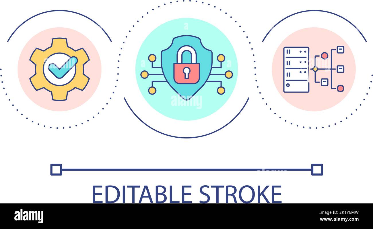 Database Online Security Loop Concept Icon Stock Vector Image And Art Alamy