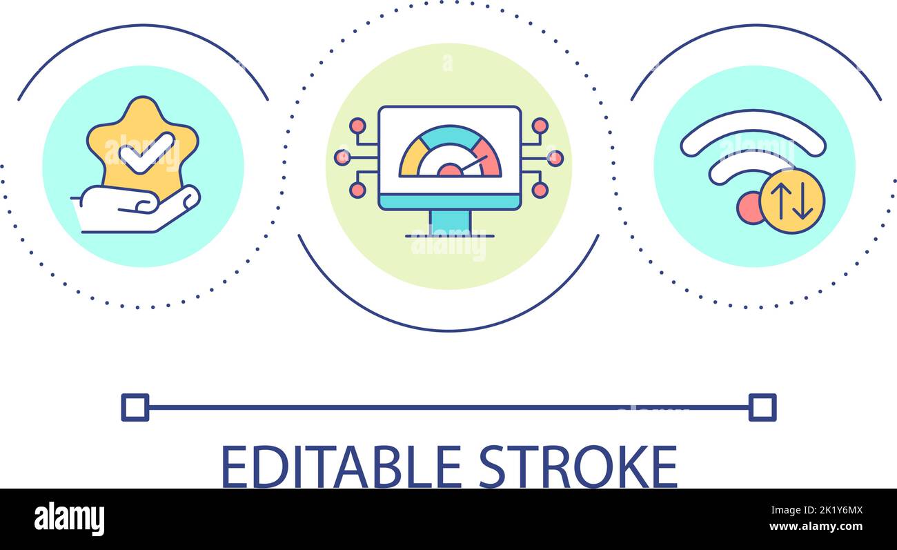 Safe wireless connection loop concept icon Stock Vector Image & Art - Alamy