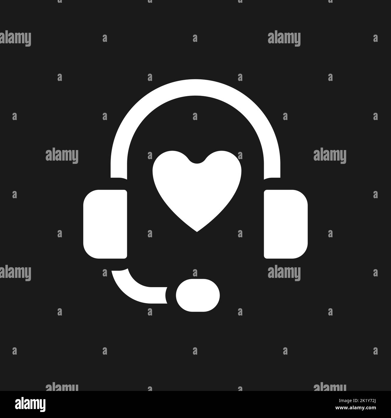 Clinical call center dark mode glyph ui icon Stock Vector Image & Art ...