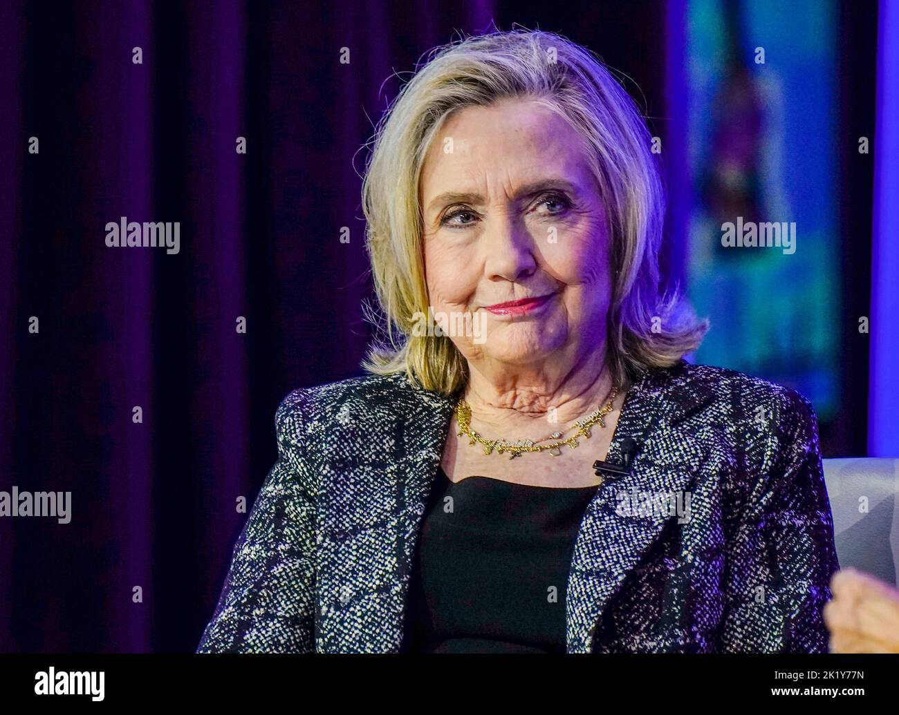 09/20/2022 New York City, New York Secertary Hillary Clinton during the ...