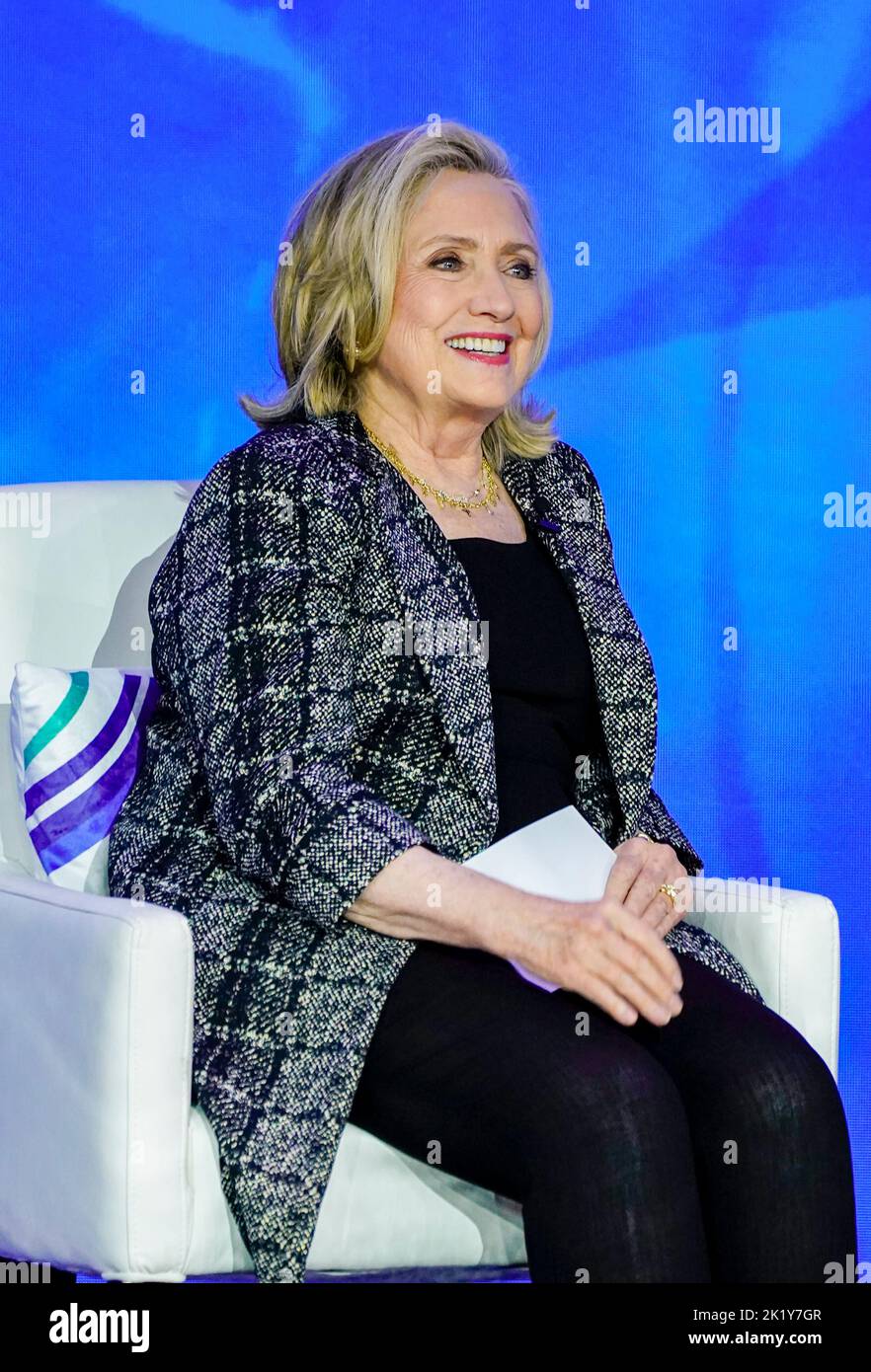 09/20/2022 New York City, New York Secertary Hillary Clinton during the ...