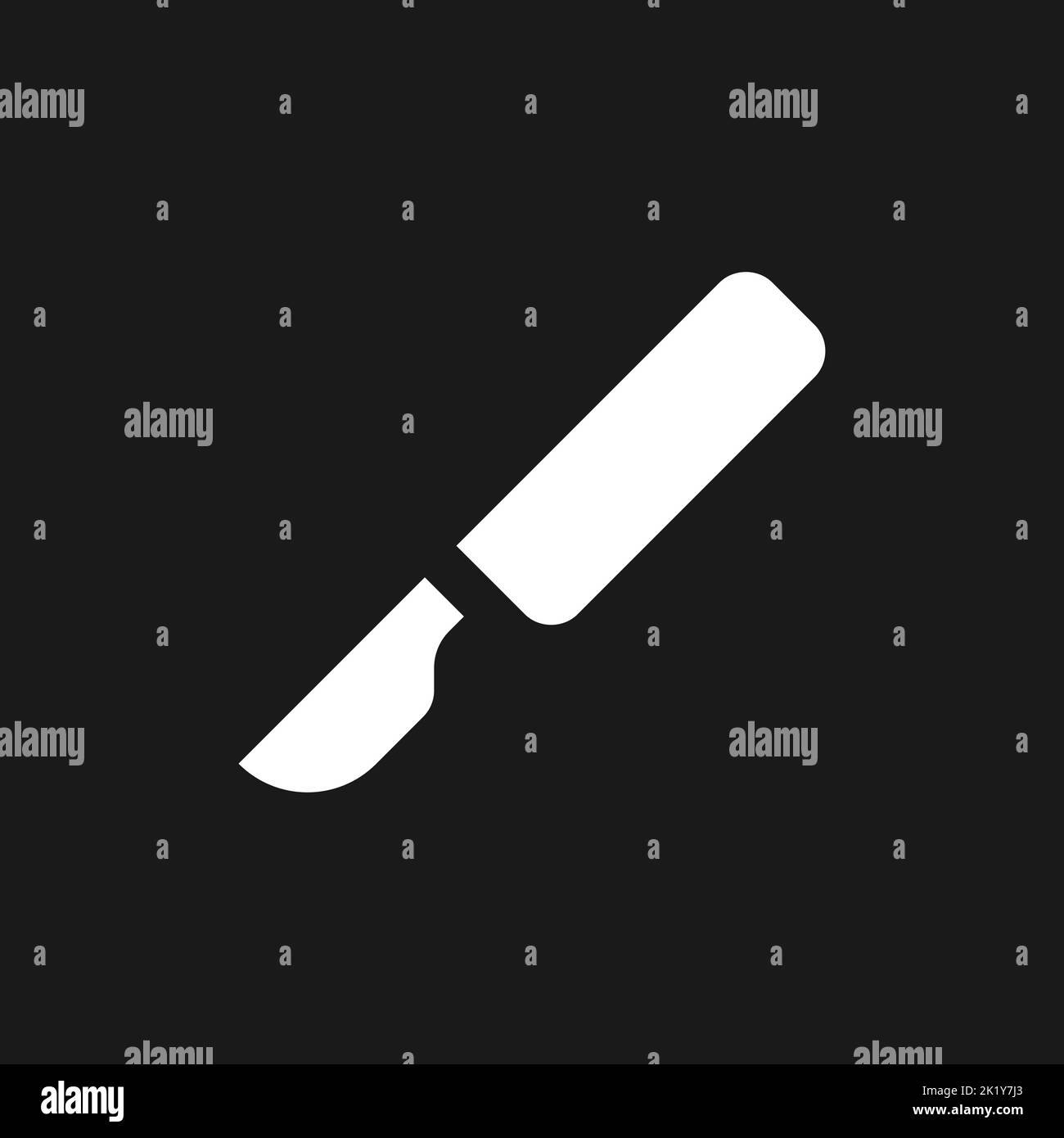 Scalpel icon flat illustration Black and White Stock Photos & Images ...
