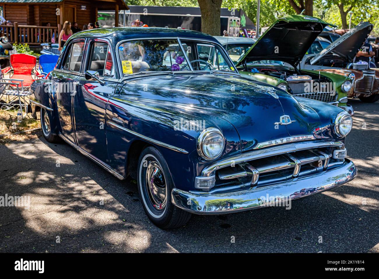 Falcon Heights, MN - June 18, 2022: High perspective front corner view ...