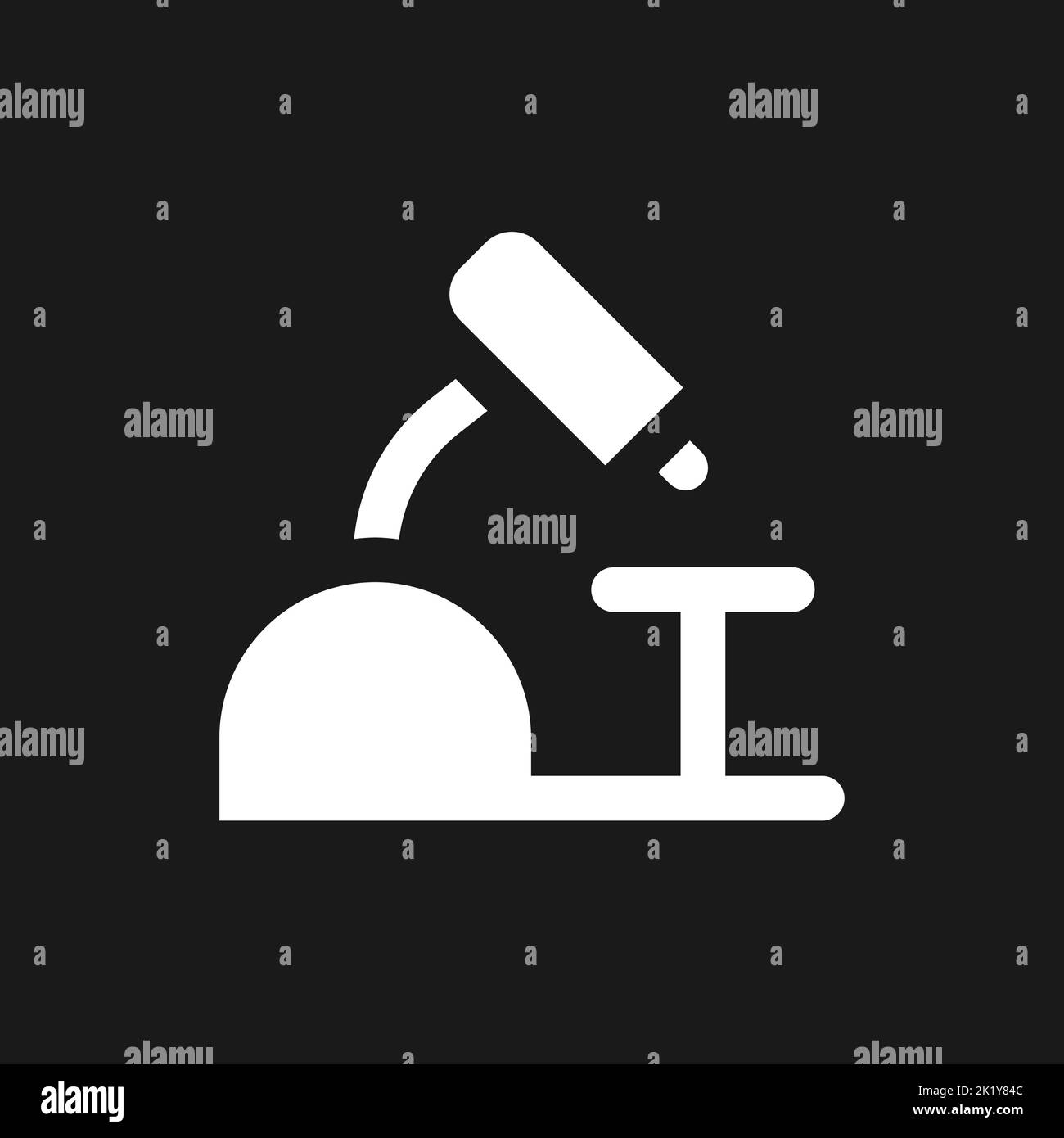Microscope dark mode glyph ui icon Stock Vector Image & Art - Alamy