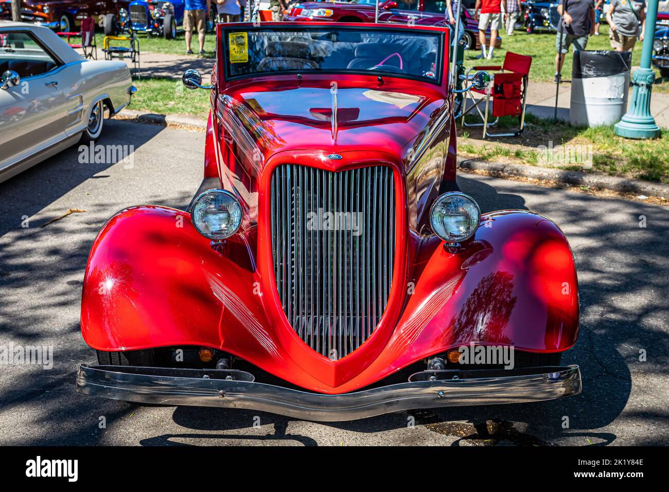 Falcon Heights, MN - June 18, 2022: High perspective front view of a ...