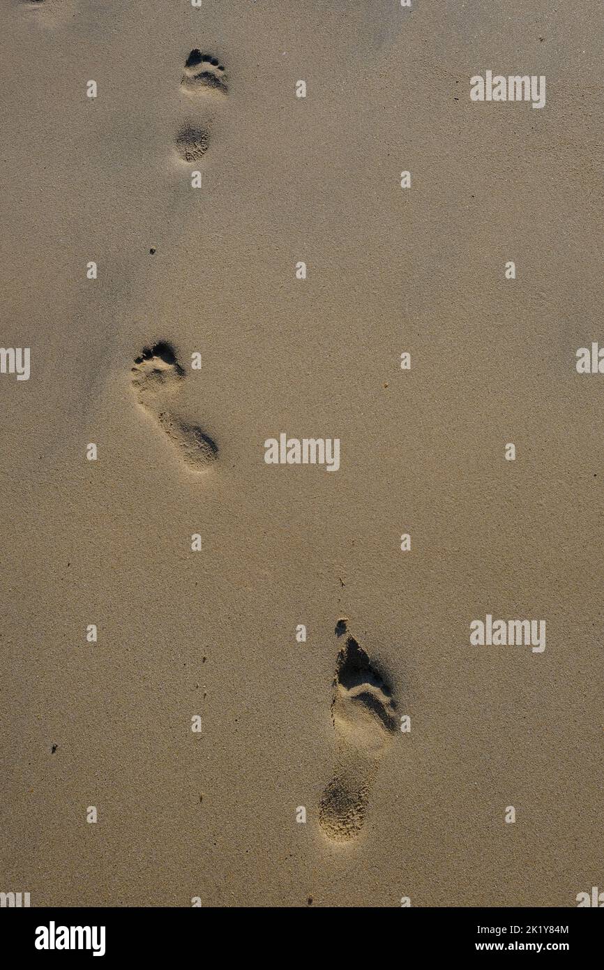 Footprints imprinted in sand hi-res stock photography and images - Alamy