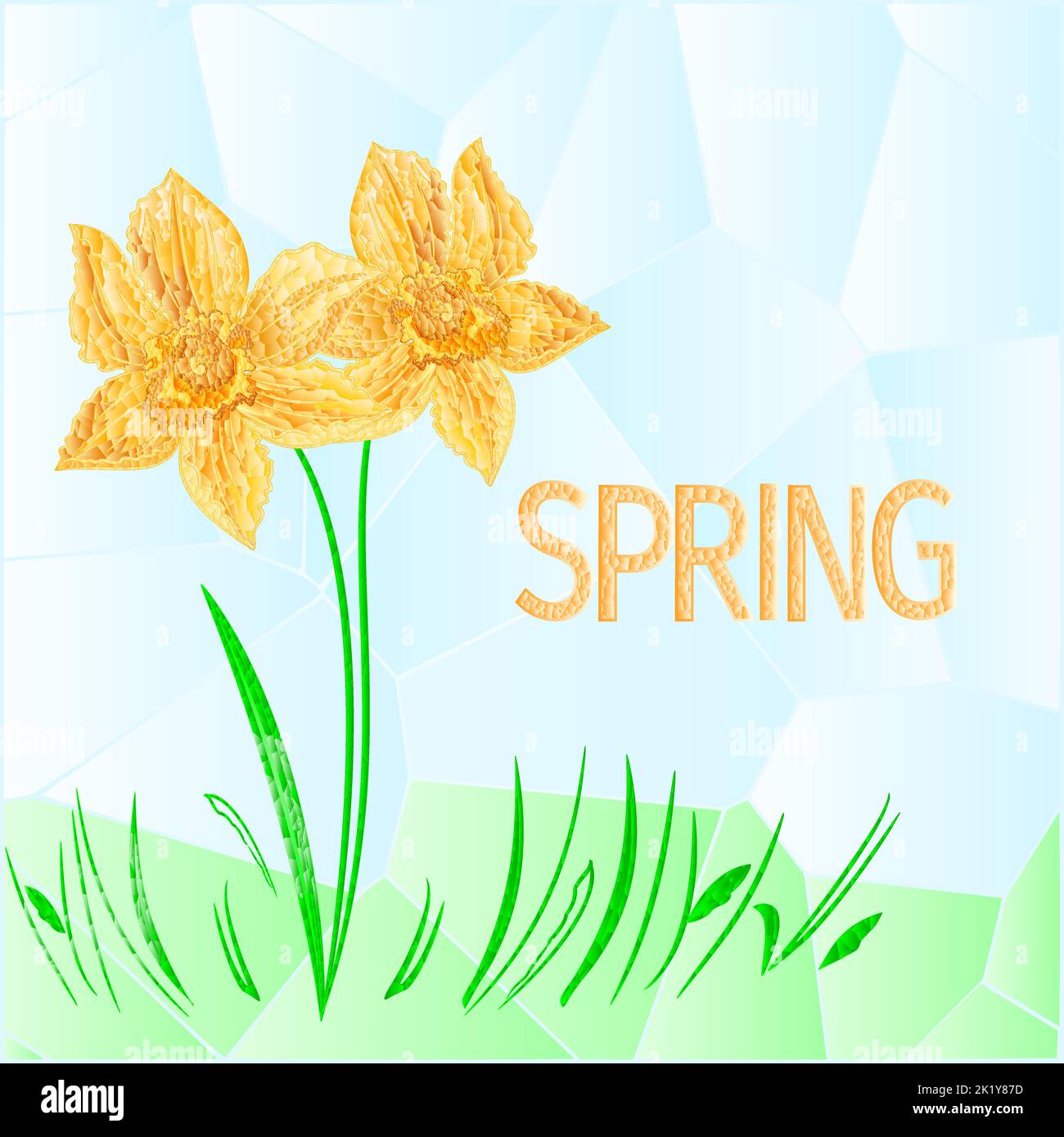 Daffodil polygons spring background vector Stock Vector Image & Art - Alamy