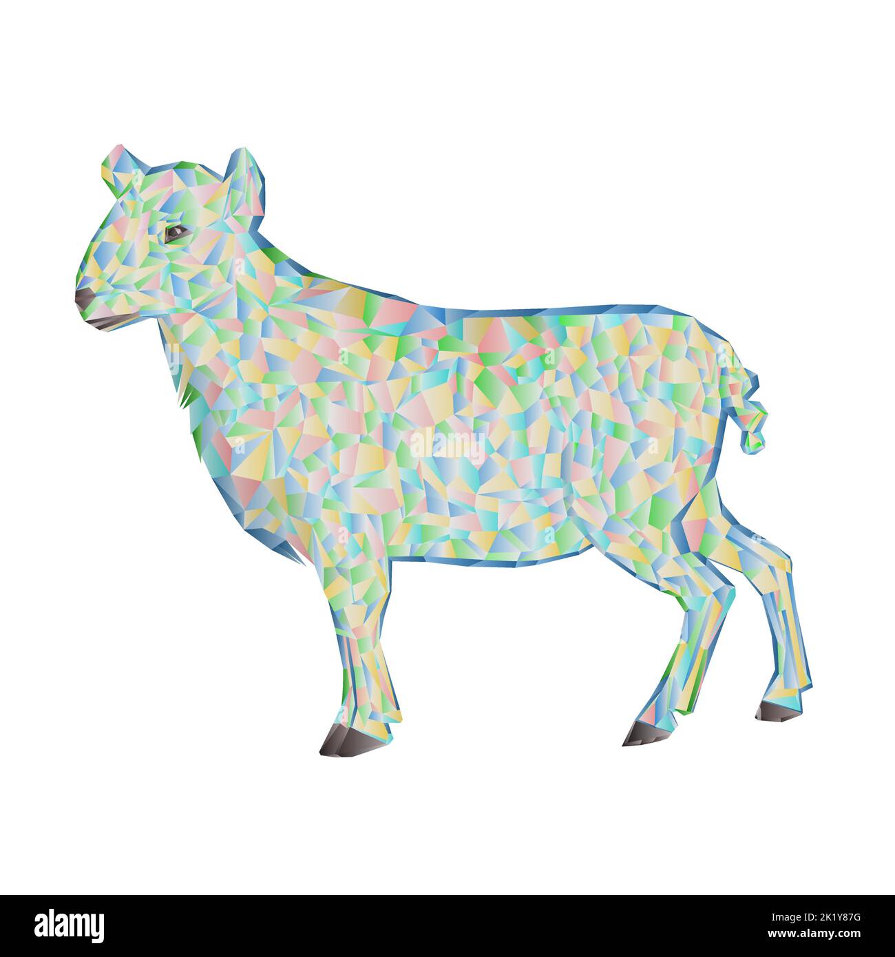 Easter lamb polygon Stock Vector Image & Art - Alamy