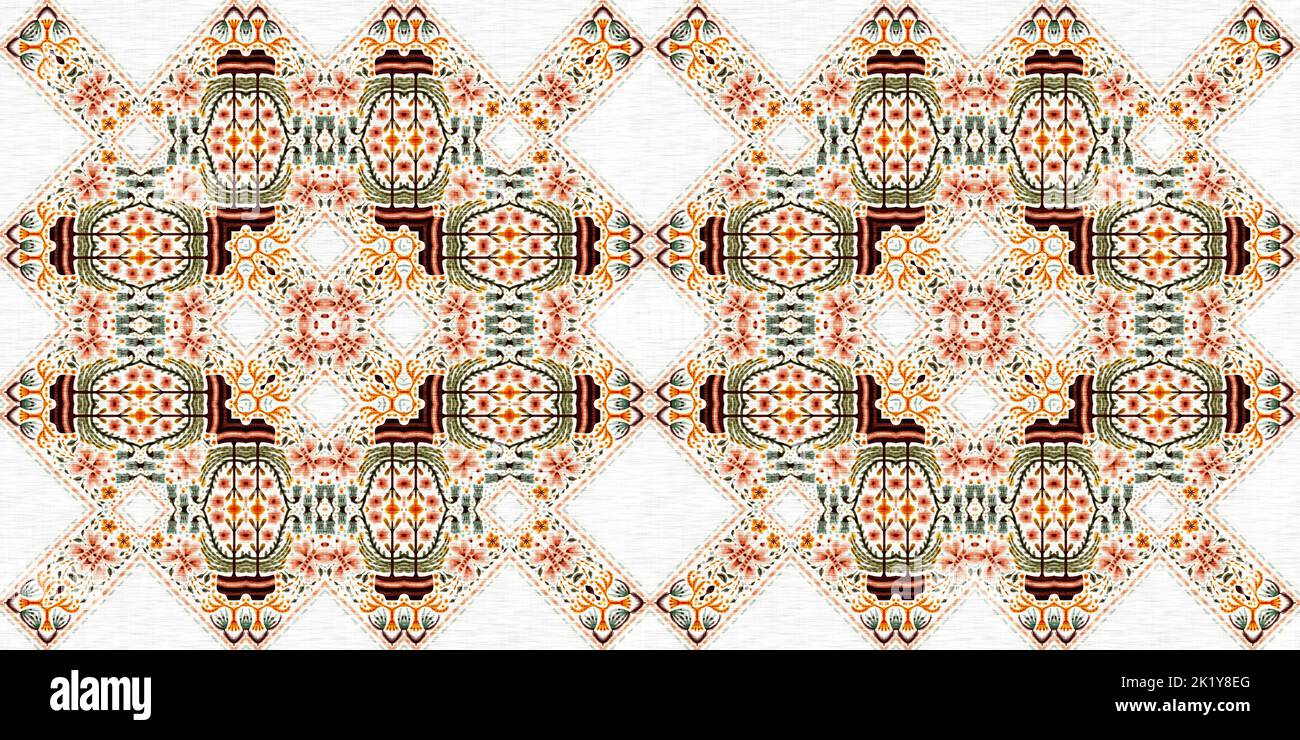 Boho botanical cottage core seamless border. Trendy decorative folklore ...