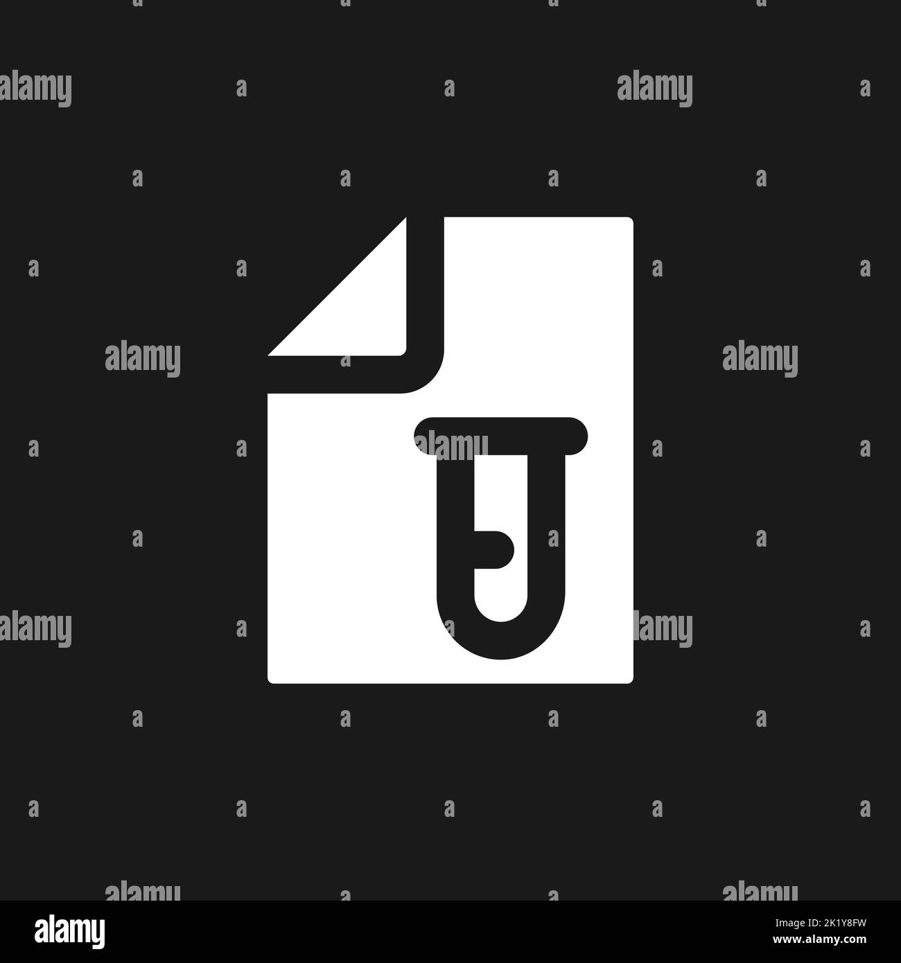 Electronic test record dark mode glyph ui icon Stock Vector Image & Art ...