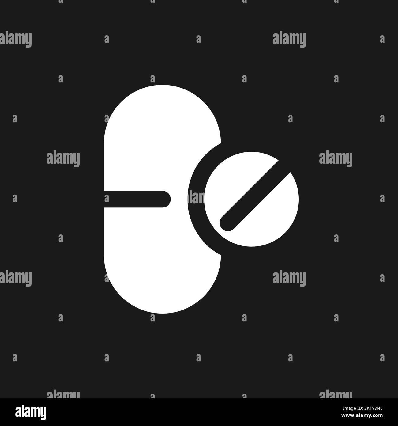 Dosage form dark mode glyph ui icon Stock Vector Image & Art - Alamy
