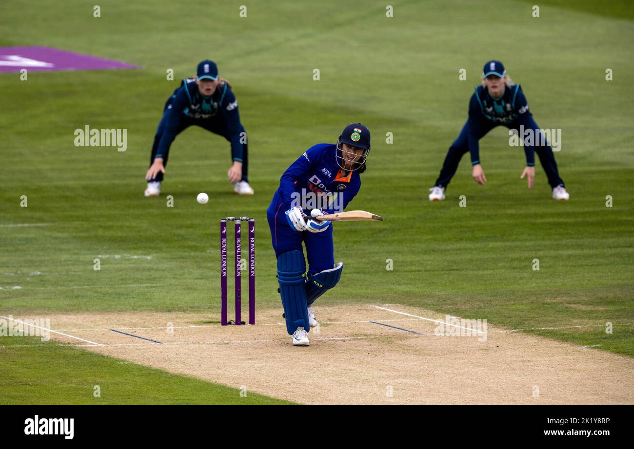 India's Smriti Mandhana batting during the second women's one day ...