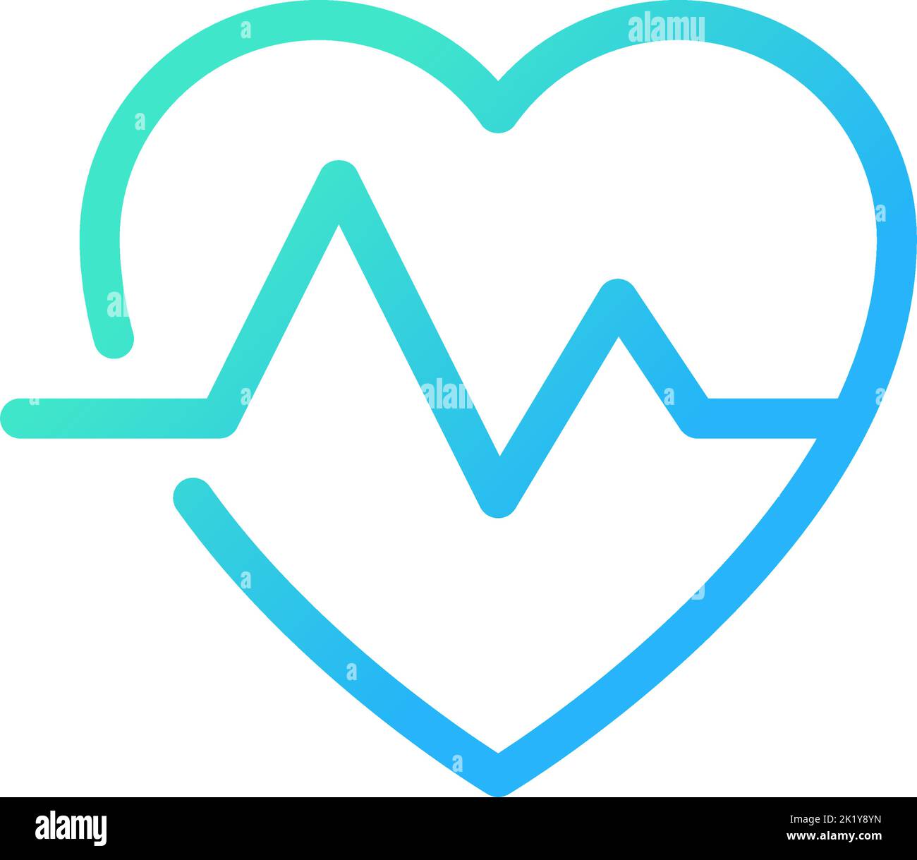 Cardiogram pixel perfect gradient linear ui icon Stock Vector Image & Art - Alamy