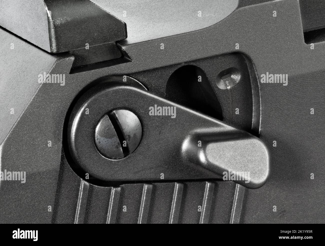 Semi-auto pistol with its safetyon making it impossible to shoot Stock ...