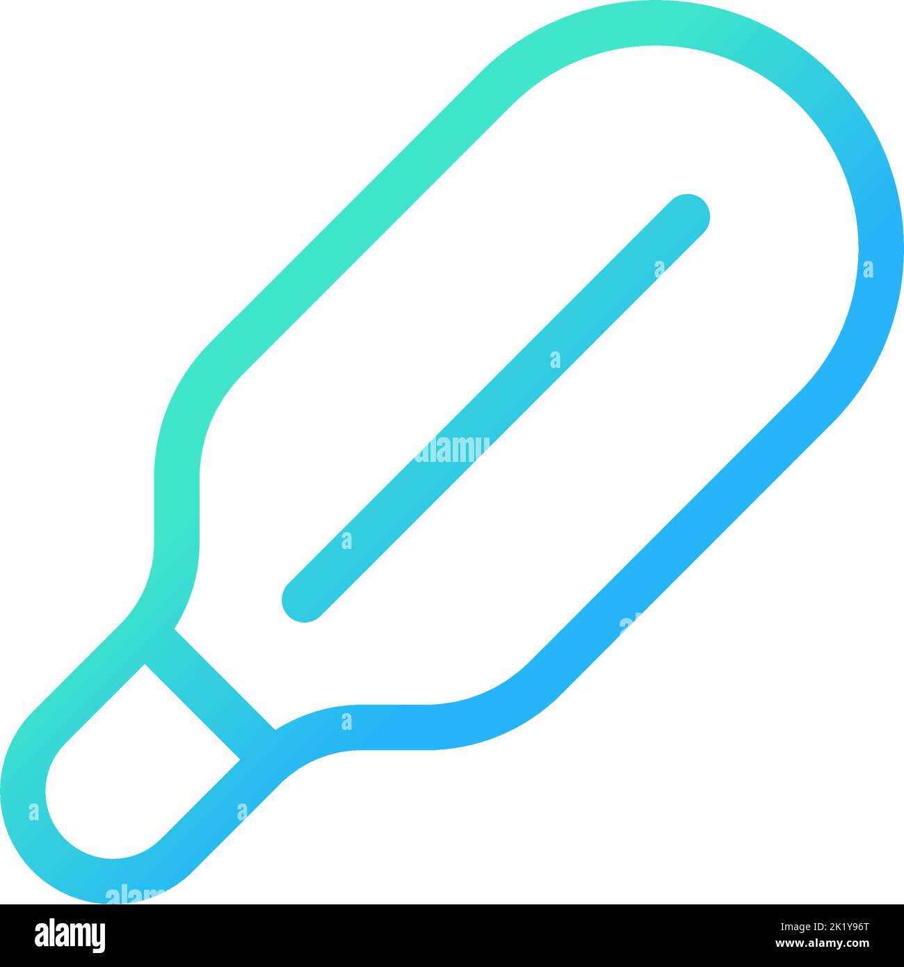 Medical thermometer pixel perfect gradient linear ui icon Stock Vector ...