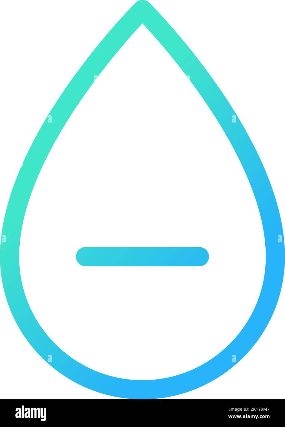 Negative blood type pixel perfect gradient linear ui icon Stock Vector ...