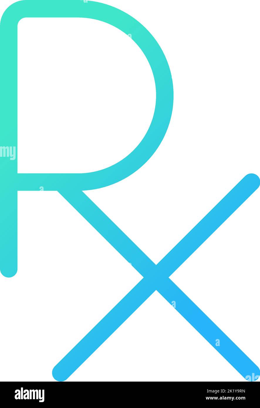Prescription symbol pixel perfect gradient linear ui icon Stock Vector ...