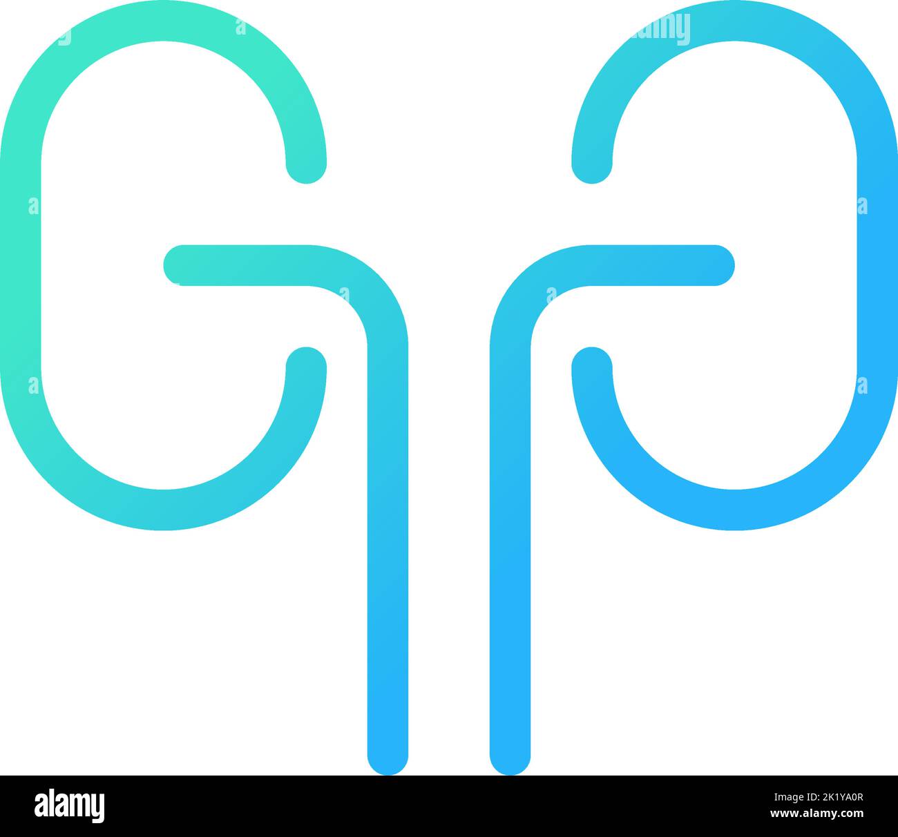 Kidneys pixel perfect gradient linear ui icon Stock Vector Image & Art - Alamy