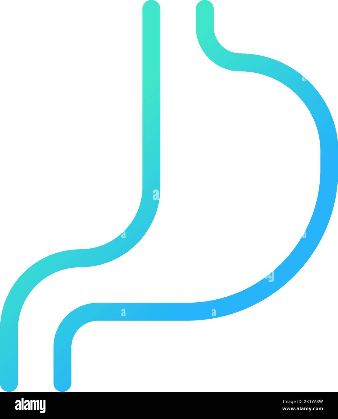 Stomach pixel perfect gradient linear ui icon Stock Vector Image & Art - Alamy