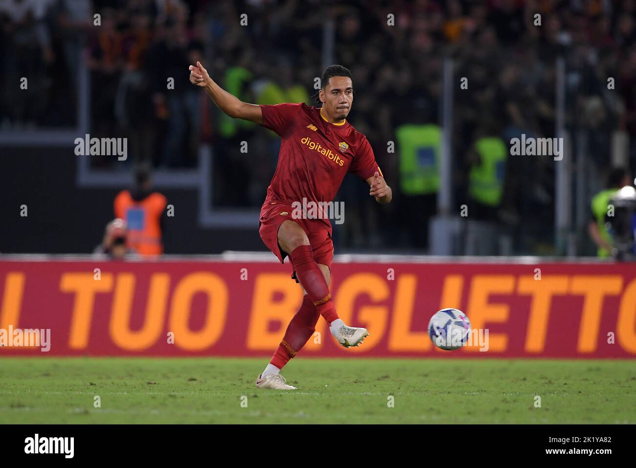 Chris Smalling of AS Roma during the Serie A match between AS Roma and ...
