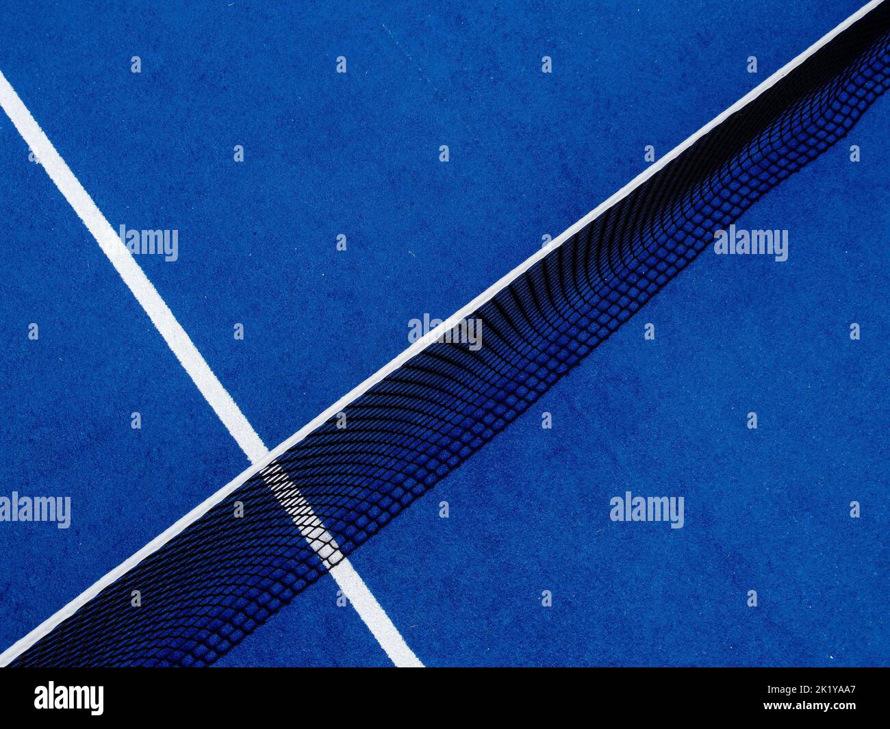 aerial view of a blue paddle tennis court, racket sports courts Stock ...