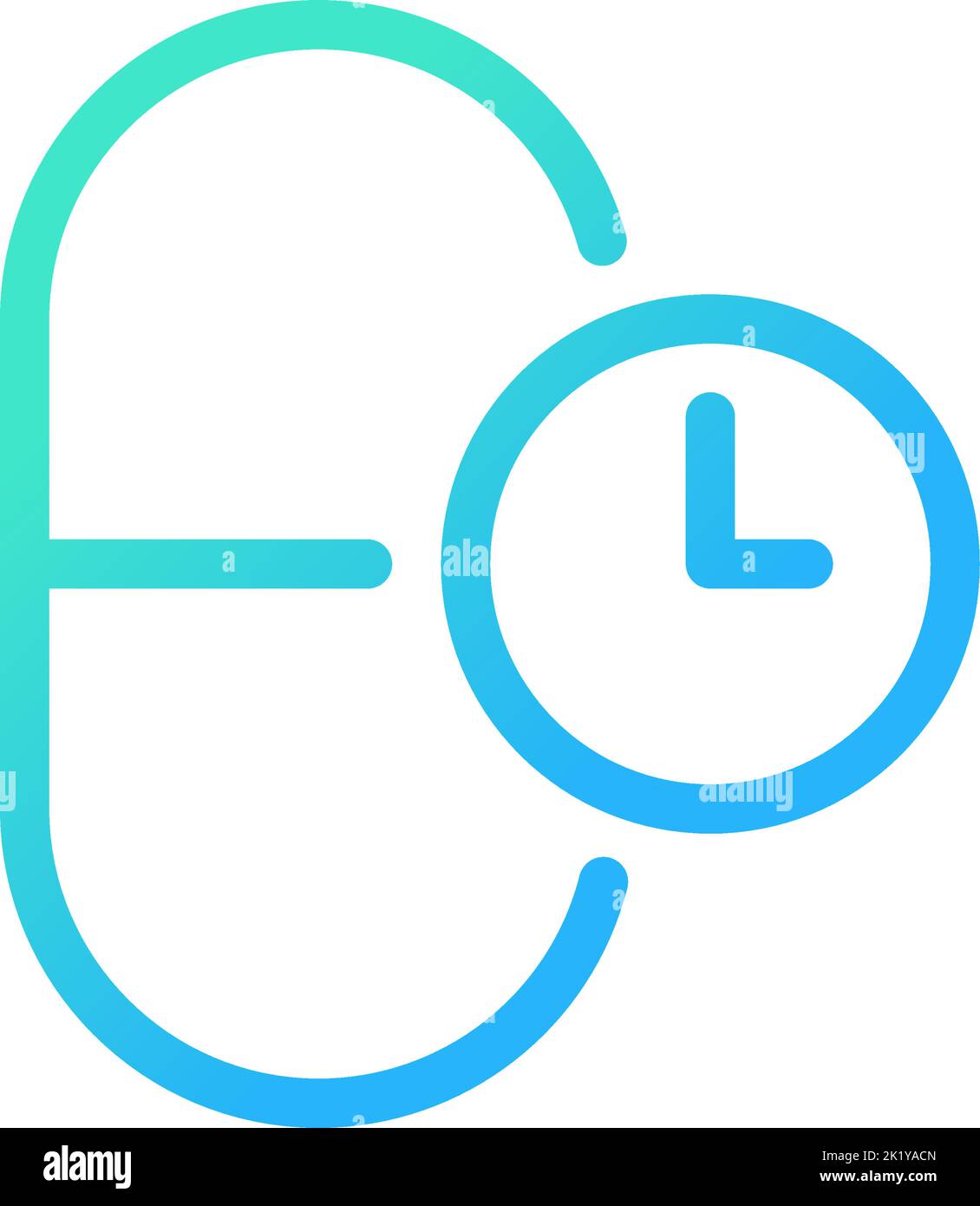 Taking medicine on time pixel perfect gradient linear ui icon Stock Vector Image & Art - Alamy