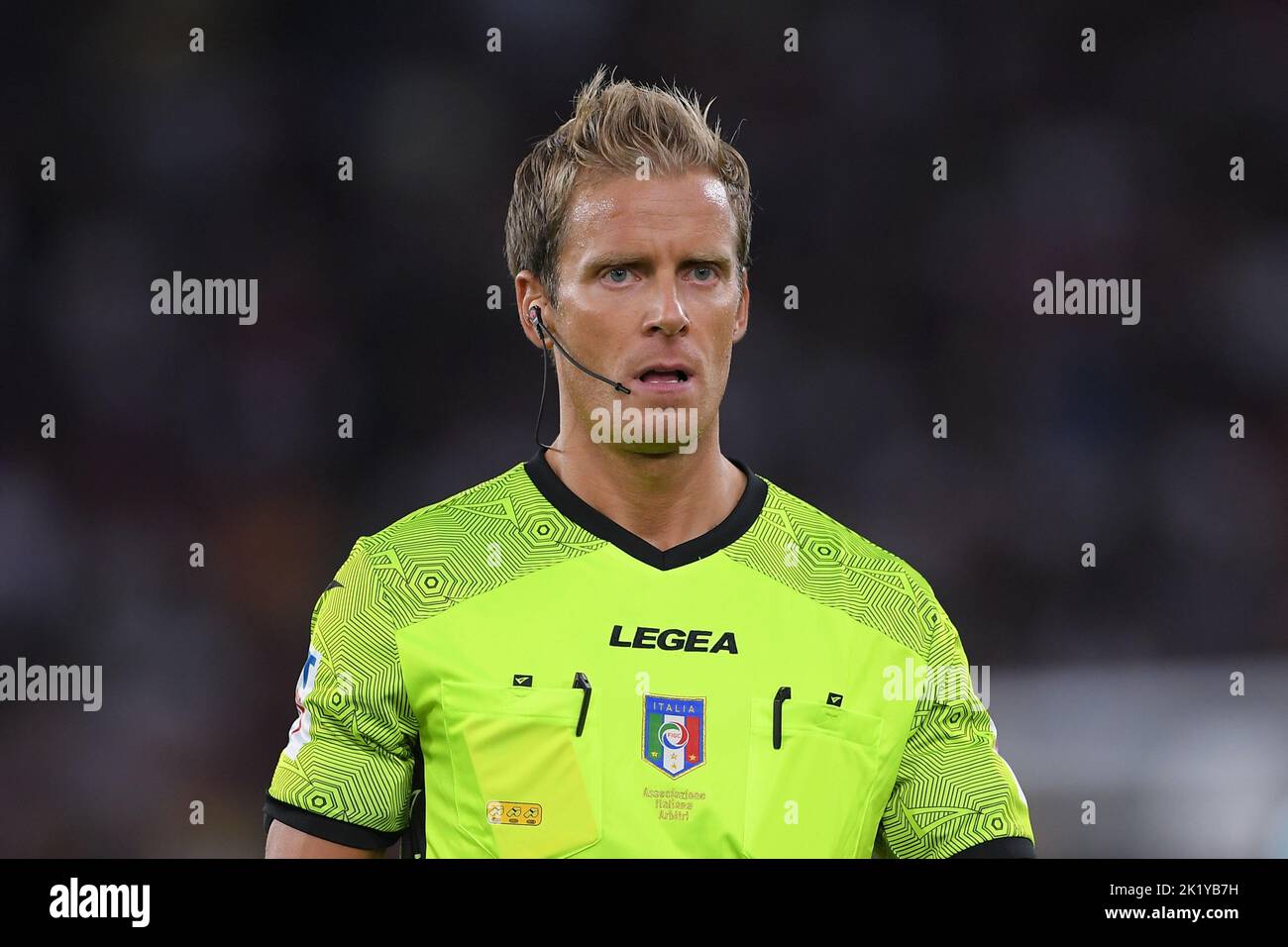 Referee Daniele Chiffi during the Serie A match between AS Roma and ...