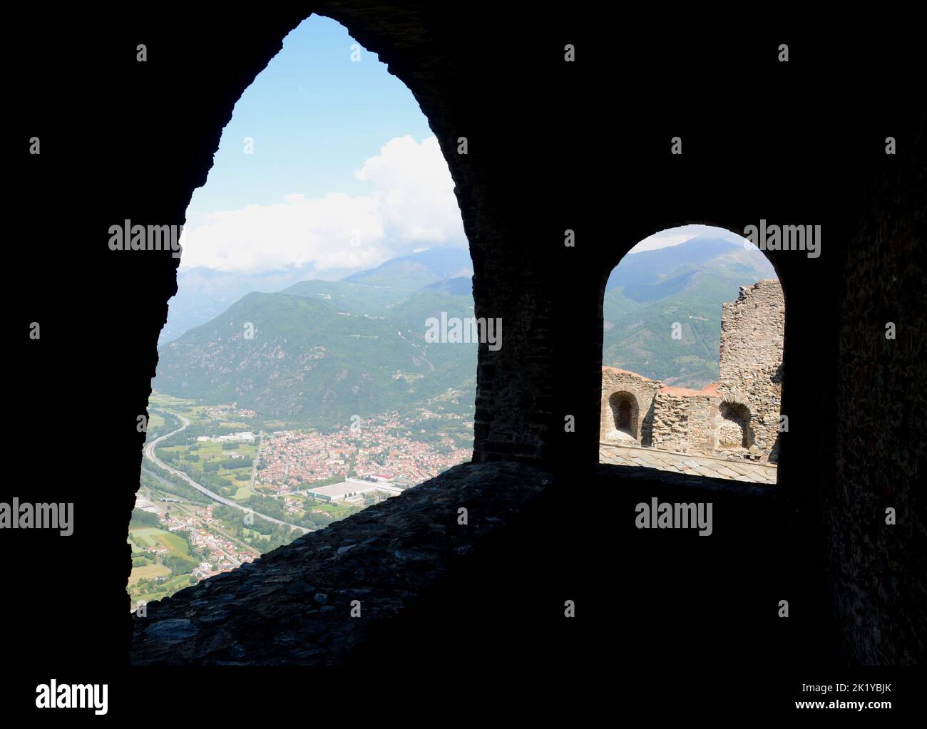The Sacra di San Michele is a medieval abbey perched at 960 meters ...