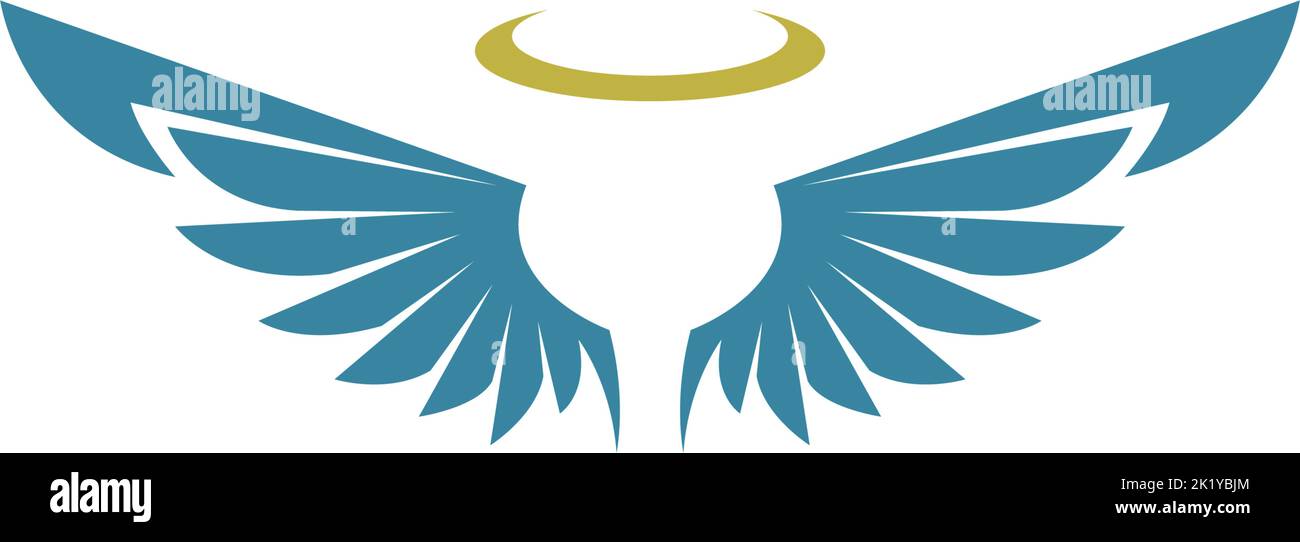 Angel wings icon logo design illustration template Stock Vector Image ...