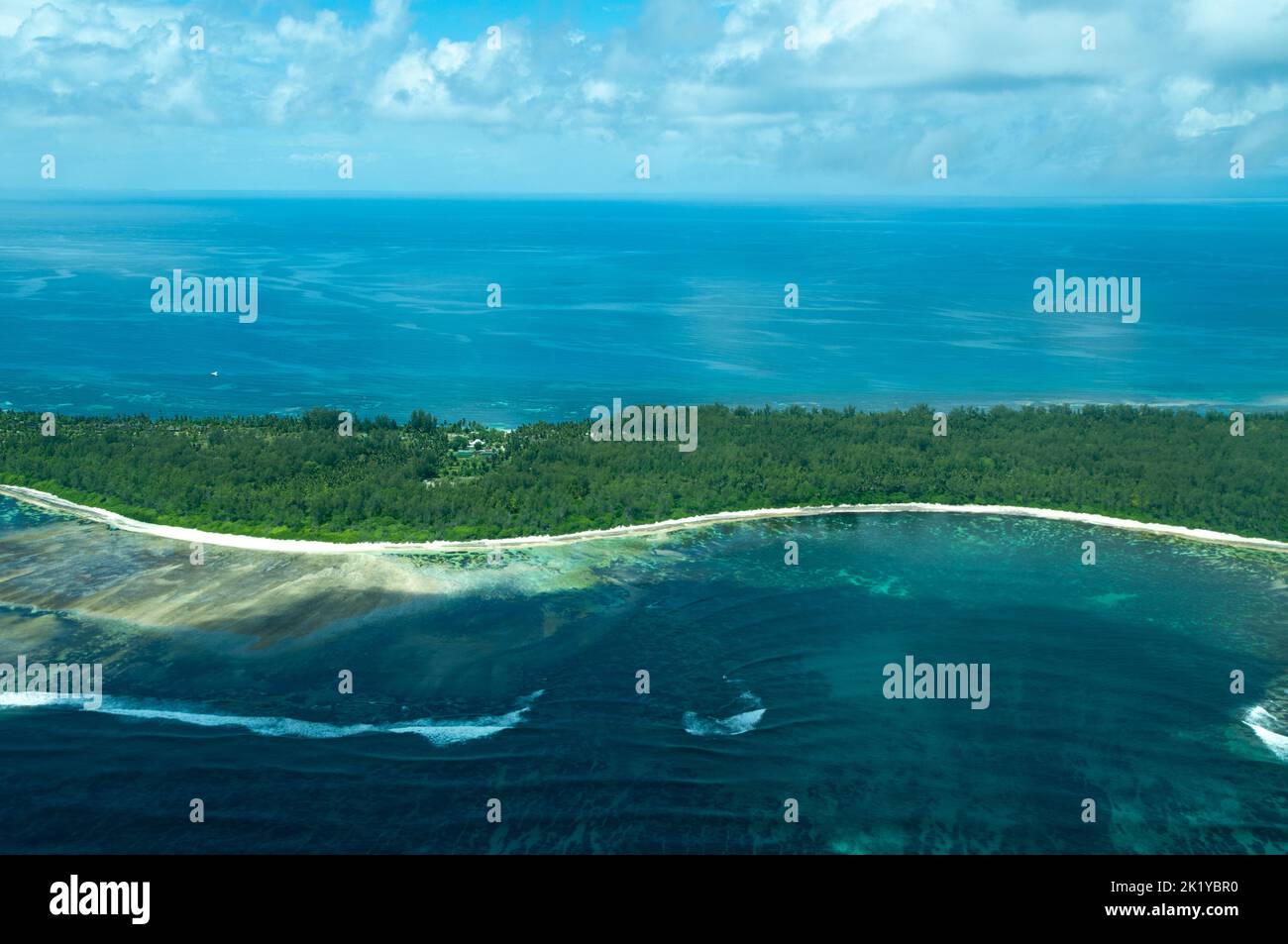 Aerial view of the Desroches Island, Seychelles Stock Photo - Alamy
