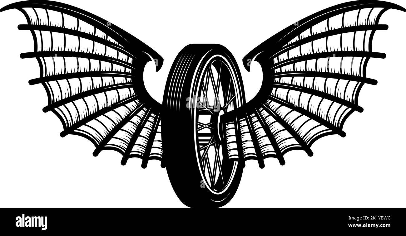 Winged wheel symbol Black and White Stock Photos & Images - Alamy