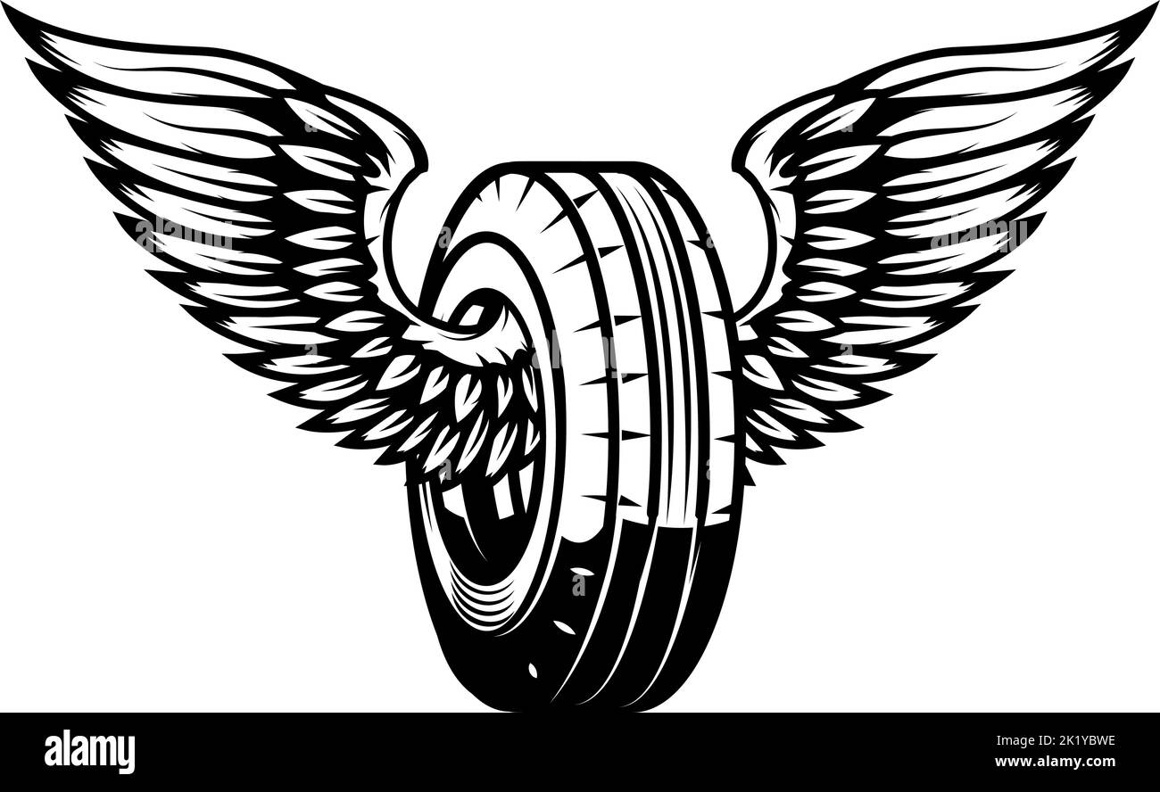 Winged wheel symbol Cut Out Stock Images & Pictures - Alamy