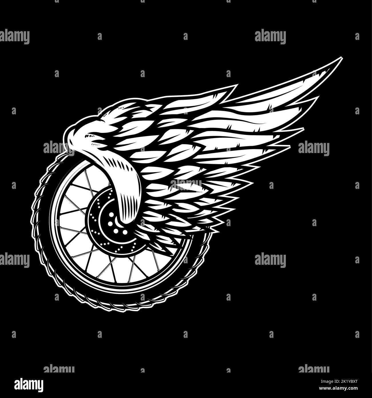 Winged wheel symbol Black and White Stock Photos & Images - Alamy