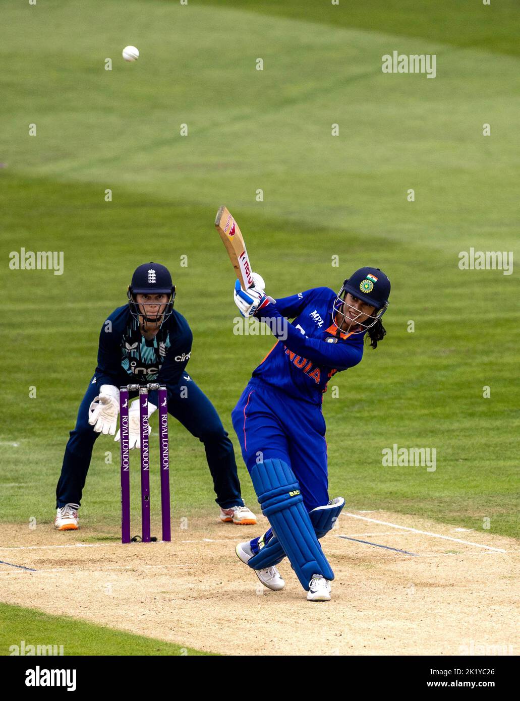 Indias smriti mandhana batting hi-res stock photography and images - Alamy