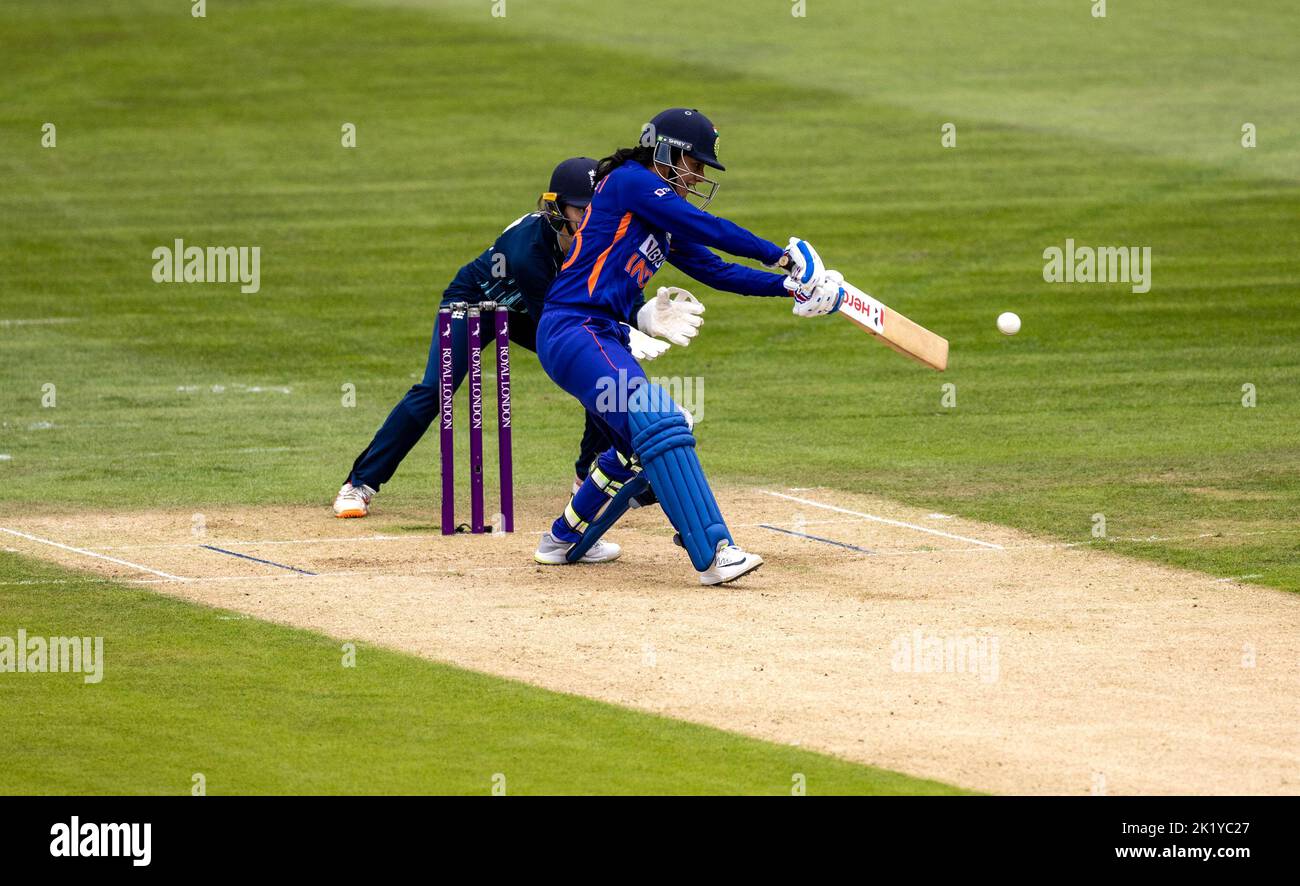 India's Smriti Mandhana batting during the second women's one day ...