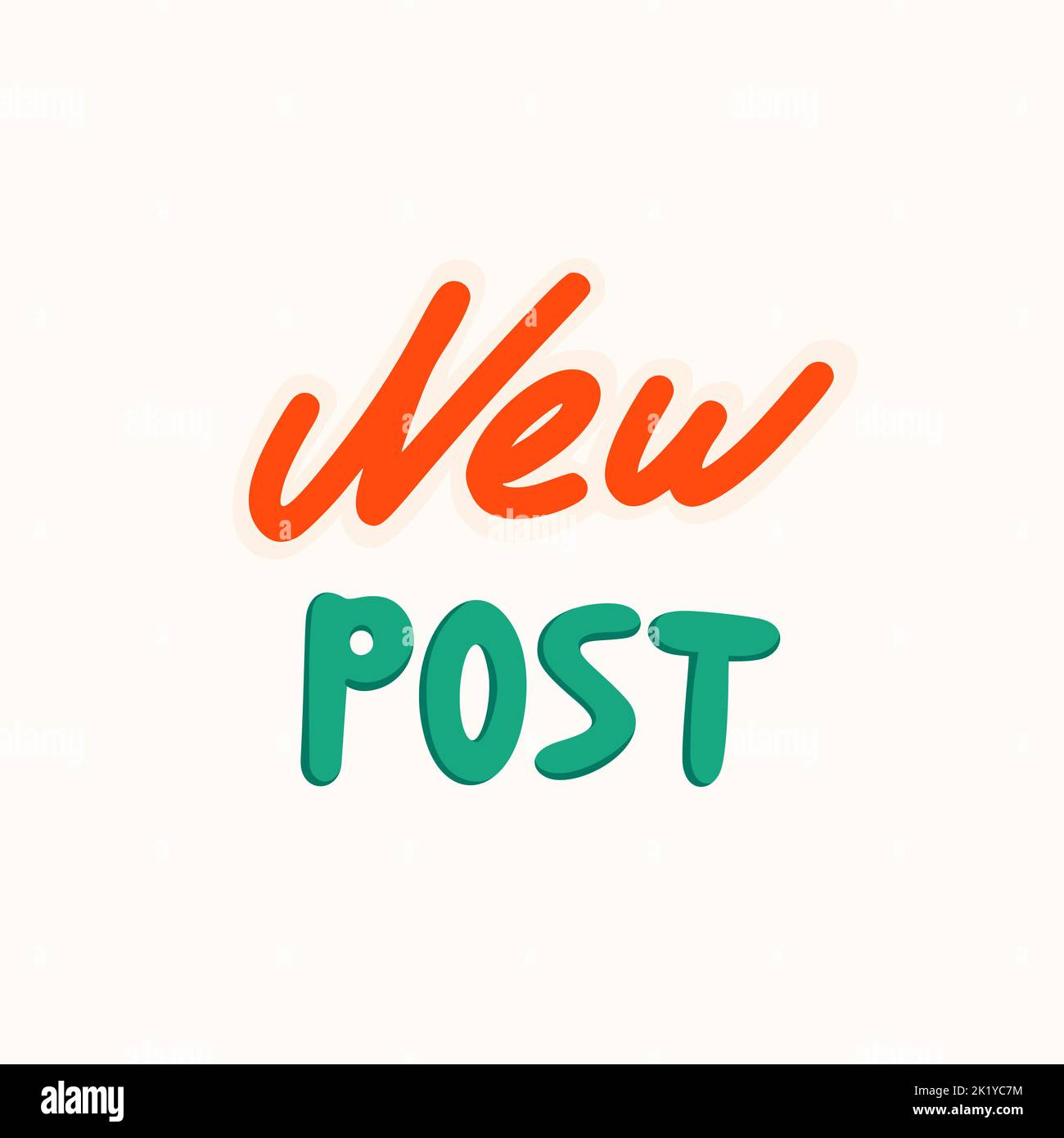 New post sticker for a social media, making a blog or vlog vector flat ...