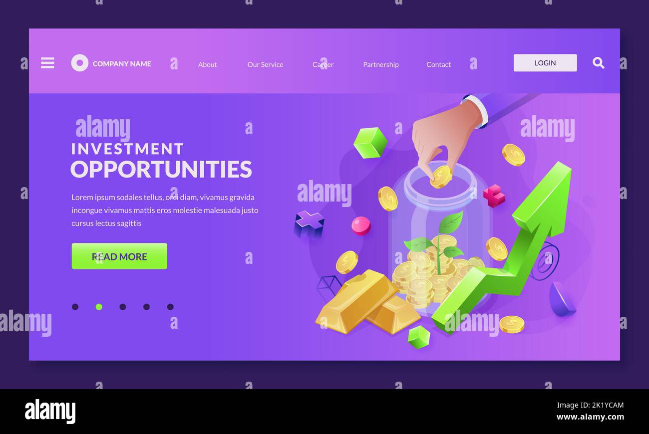 Investment, saving money and finance growth business concept. Vector 3d ...