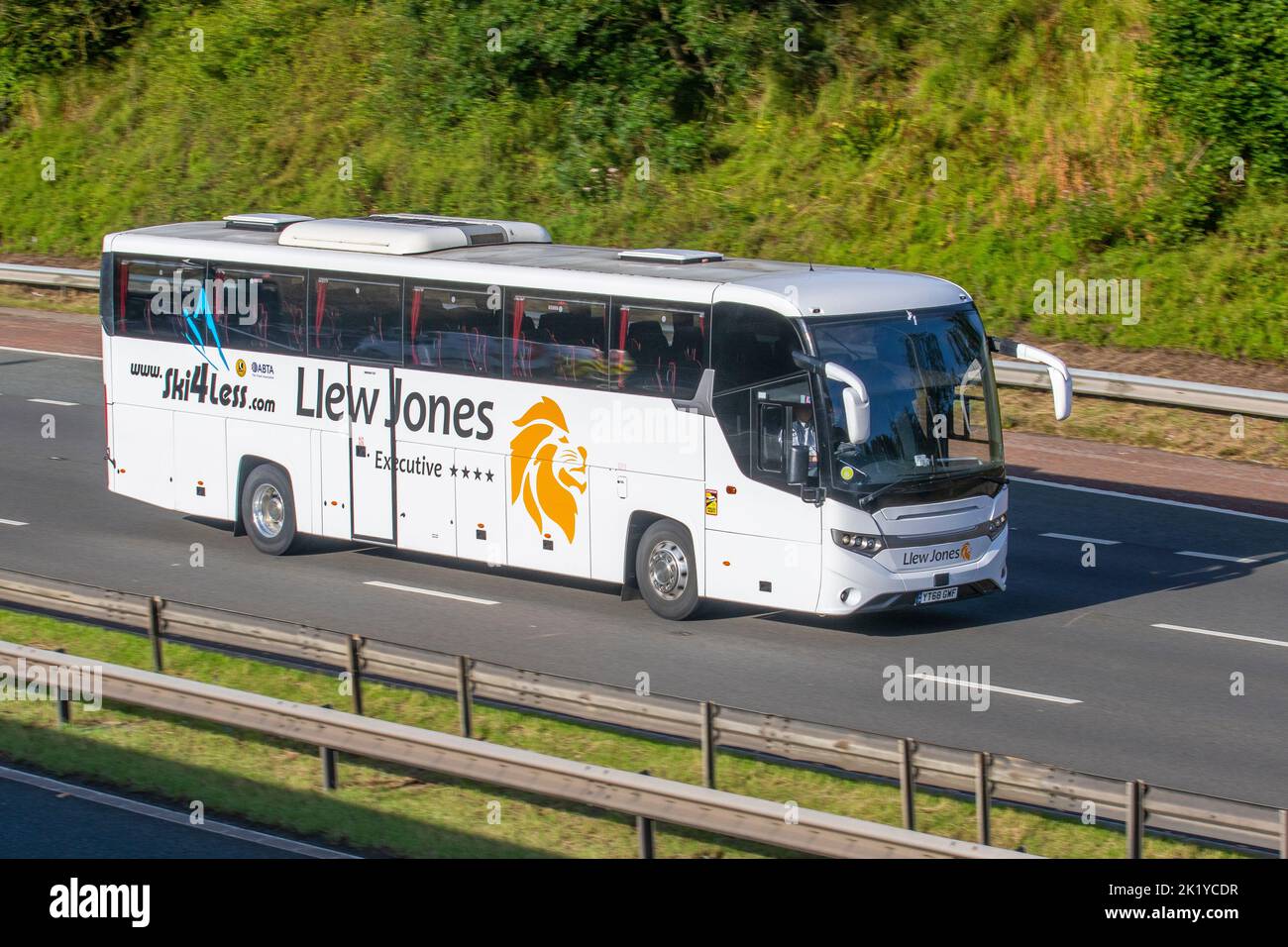 Llew Jones Coaches SCANIA KEB 6x2*4 1300cc Diesel Coach; travelling on ...