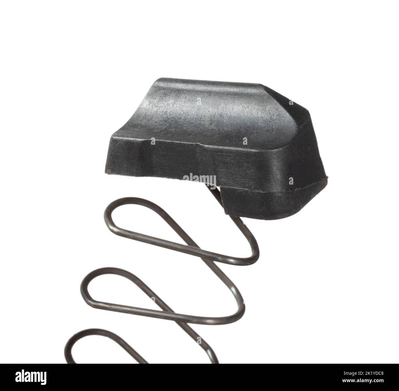 Spring and follower from a handgun magazine isolated on white Stock ...