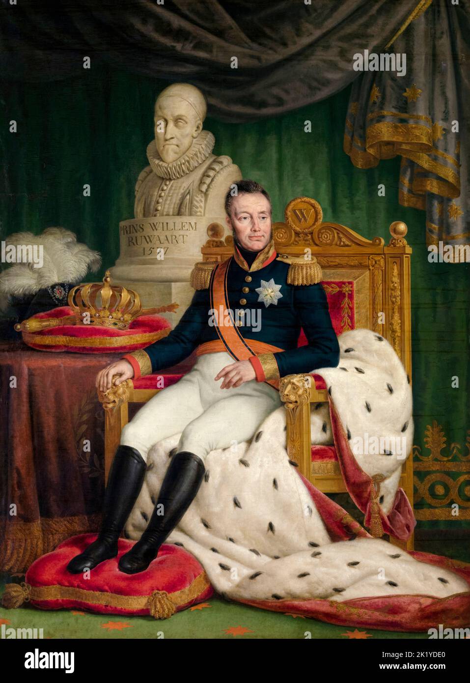 William I of the Netherlands, (1772-1843), portrait painting in oil on ...