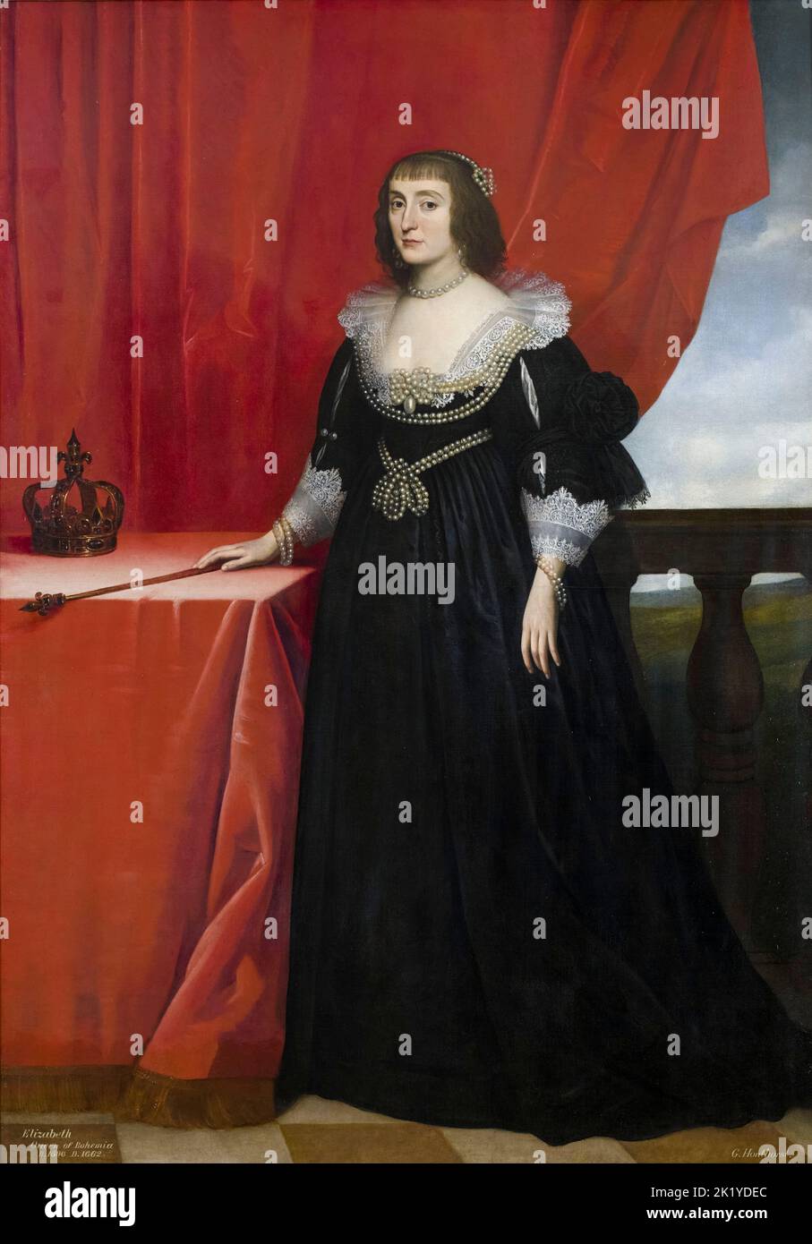 Elizabeth Stuart (1596-1662), Queen of Bohemia (1619-1620), portrait ...