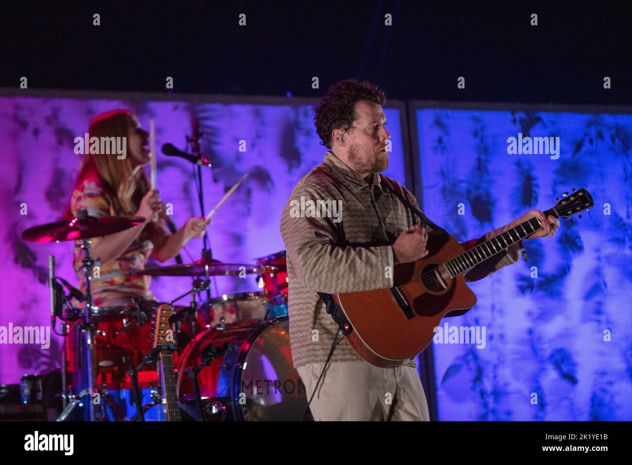 Joseph Mount from Metronomy on the Mountain Stage, Day One of the Green ...