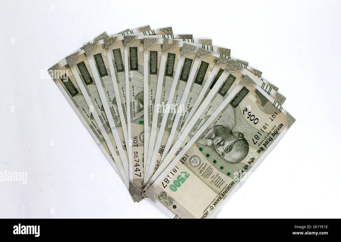 Stack of indian currency notes hi-res stock photography and images - Alamy