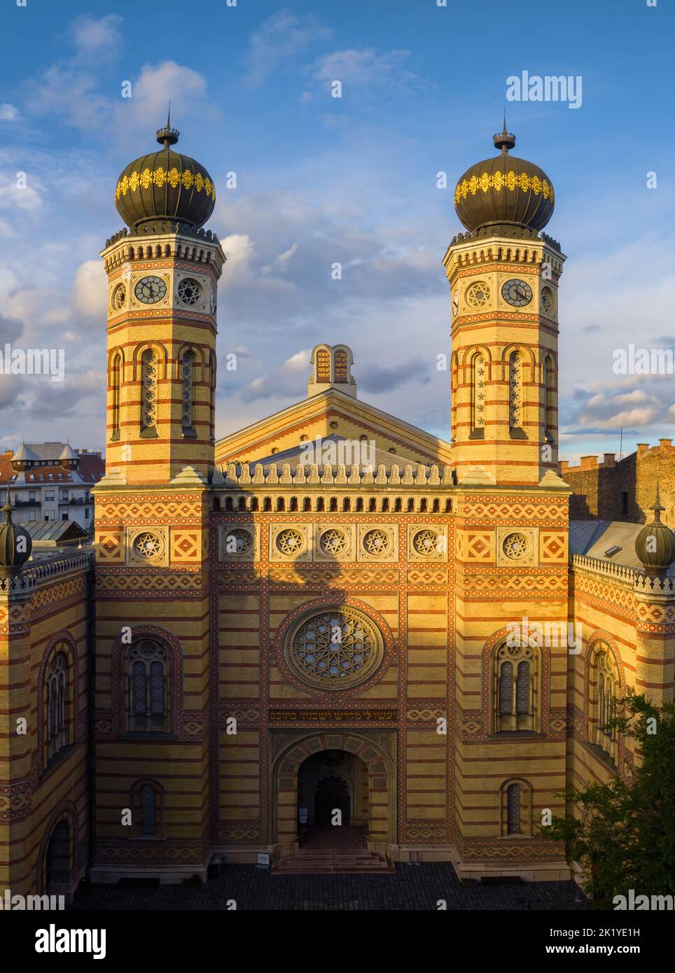 Budapest, Hungary. Dohany street Synagogue aerial view. This is an ...