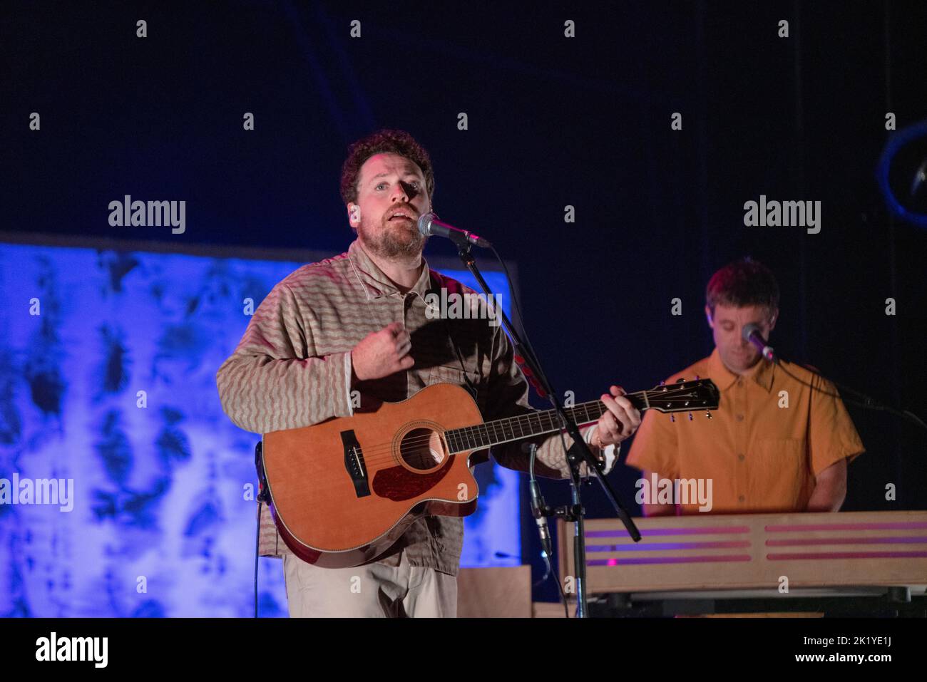 Joseph Mount from Metronomy on the Mountain Stage, Day One of the Green ...