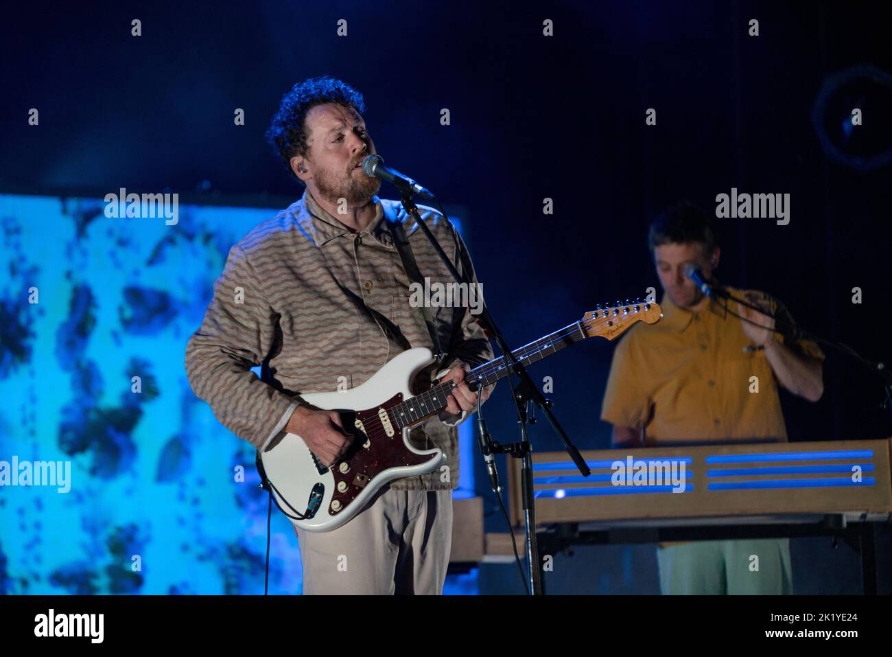 Joseph Mount from Metronomy on the Mountain Stage, Day One of the Green ...