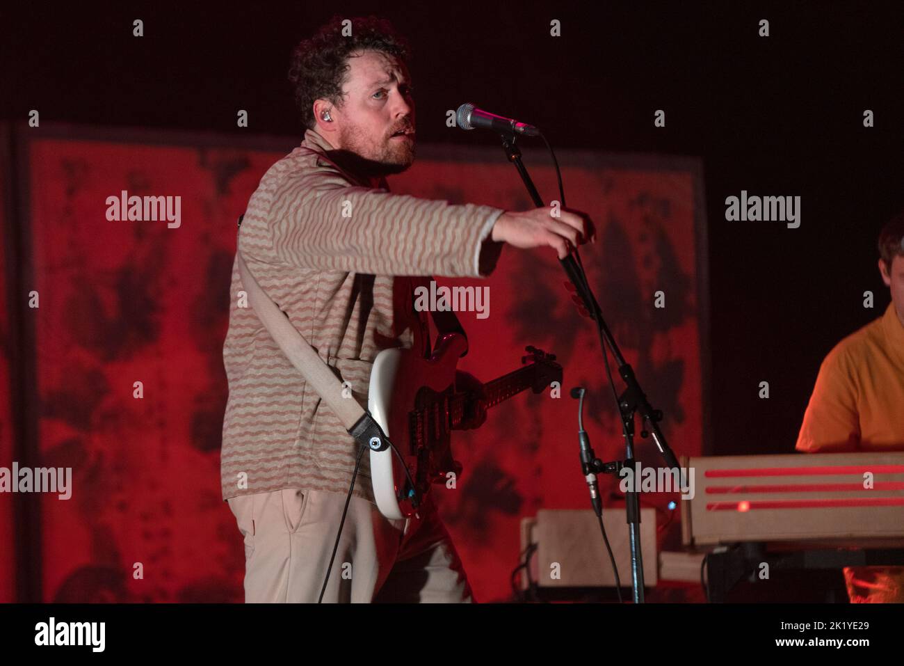 Joseph Mount from Metronomy on the Mountain Stage, Day One of the Green ...