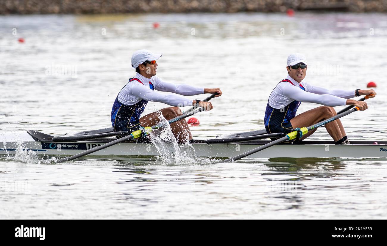 Racice, Czech Republic. 21st Sep, 2022. Masahiro Takeda, Masajuki Mijaura of Japan L-R competing ...