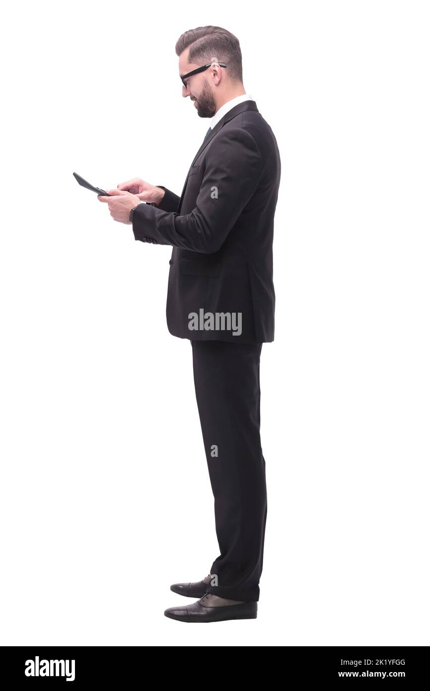 two intelligent business people standing in the conference room Stock ...