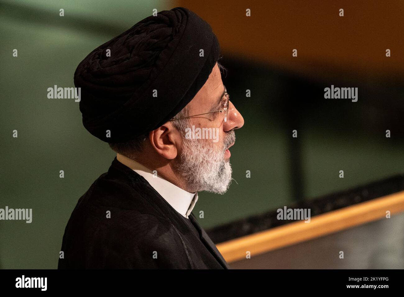 Seyyed Ebrahim Raisi, President of the Islamic Republic of Iran speaks ...
